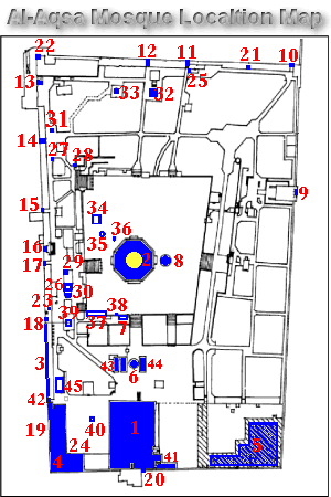 Al-Aqsa archeological and historical tour - Map